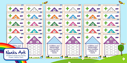 Addition and Subtraction Fact Families Worksheets