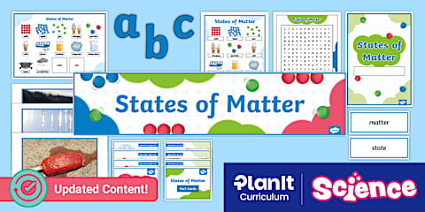 Year 4 States of Matter Vocabulary Poster