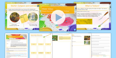 KS2 Sunset Watercolour Art Activity