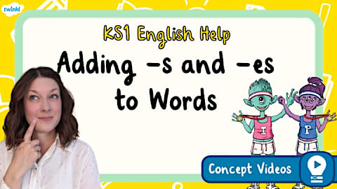 Adding the Suffix 's' and 'es' - KS1 English Game