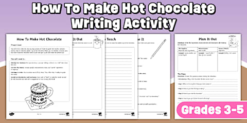 How to Make Hot Chocolate Sequencing Cards