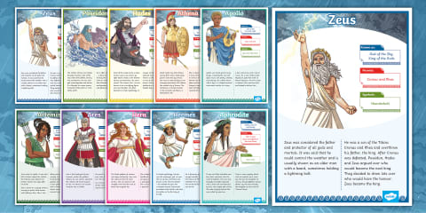 Greek Gods Family Tree Poster