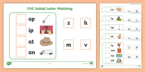 Initial Sound Activity Sheets