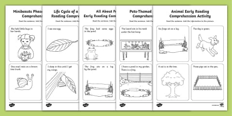 Phase 4 Pictures and Captions Matching Worksheets