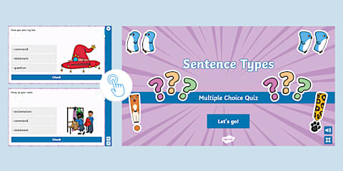 Different Sentence Types KS1 English Sorting Game