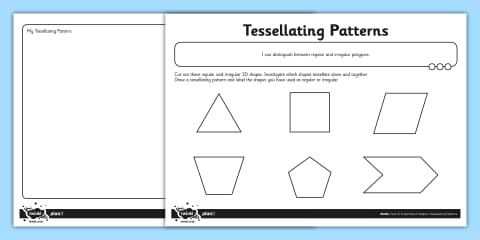 Tessellation Pattern Creation Worksheets