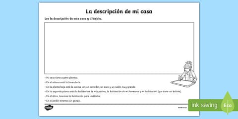 Spanish Parts Of A House Worksheet