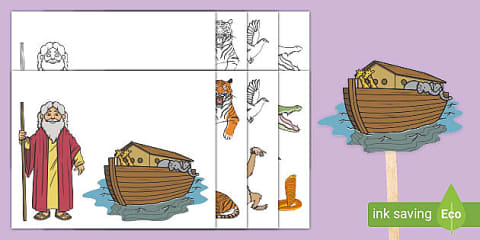 Noah's Ark Counting in 2s Display Poster