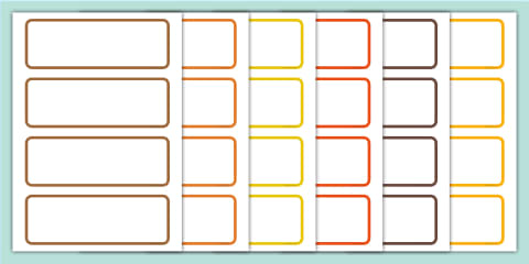 Blank Vocabulary Word Cards | Editable Template