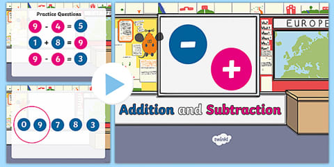 Addition and Subtraction Facts to 10 PowerPoint