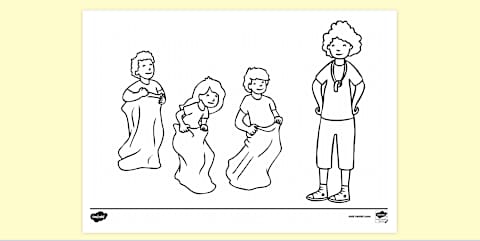 National Fitness Day Colouring Sheet