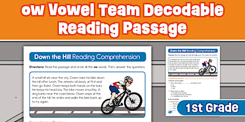 First Grade igh Vowel Team Decodable Reading Passage Comprehension ...
