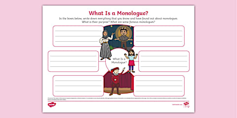 Creating a Monologue Activity Sheets