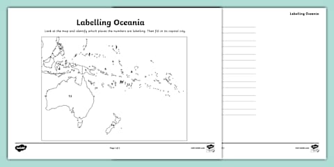 Oceania Word Search
