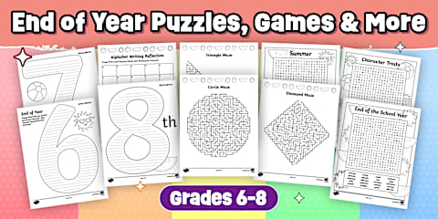 Winter Break Activity Bundle for 6th-8th Grade | No-Prep Puzzles, Games ...