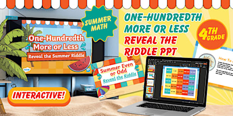 Fourth Grade Adding Mixed Numbers Reveal the Summer Riddle Math ...