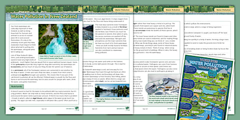 Water Pollution Topic Grid Activity
