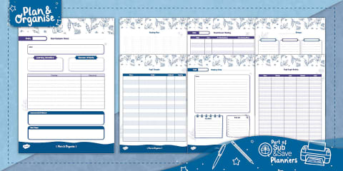 Printable Blue Scottish Teacher Planner