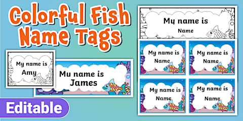 Editable Student Name Tags