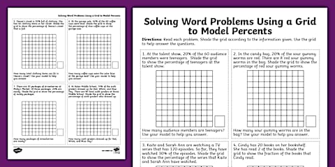 Multistep Percentages Differentiated Word Problems for 6th-8th Grade