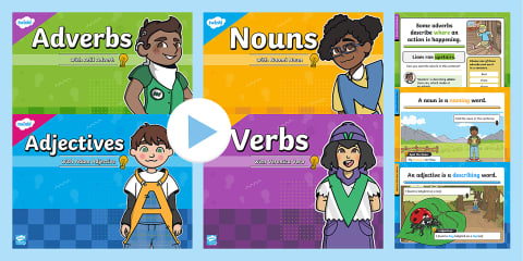 Seasons-Themed Verb Adjective Noun Picture Activity Sheets