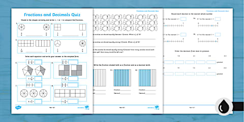 Grade 4 Maths - Fractions and Decimals Assessment (CAPS Aligned)