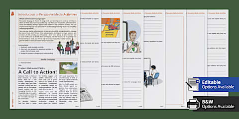 Reading Comprehension 'Analysing Persuasive Text' Worksheets