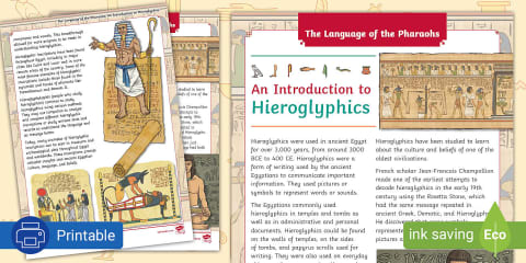 Describe the Pharaoh Worksheet