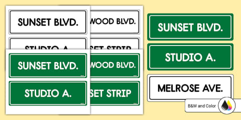 Editable Street Sign Template