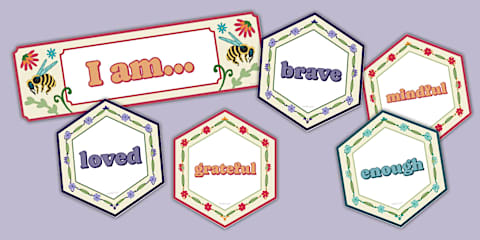 Colourful Botanical Themed Affirmation Station Display Poster