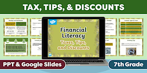 Sixth Grade Financial Literacy Credit and Debit Card Exit Ticket