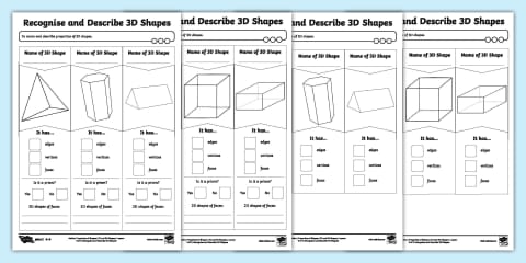 Faces Edges and Vertices of 3D Shapes | Twinkl | Maths KS1