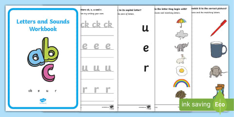 Letters and Sounds Workbook 'J, V, W, X'