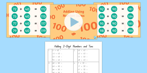 Adding Two 2-Digit Numbers Without Crossing 10 Challenge Sheet 2