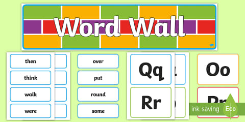 Word Wall Bulletin Board Lettering