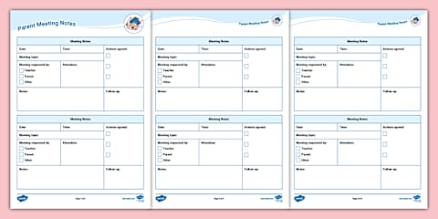 Parent/Teacher Meeting Record Form