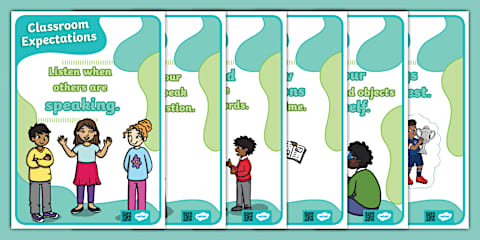 Checkered Charm Themed Playground Expectations Display Poster