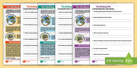 Barn Owls Differentiated Reading Comprehension Activity English ...