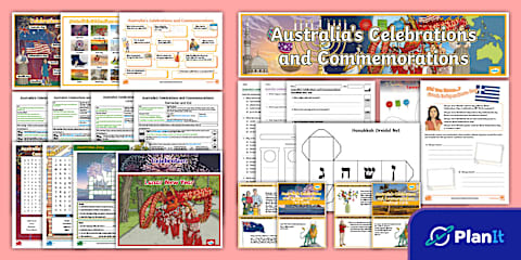 Year 3 HASS History Australia's Celebrations and Commemorations Unit Pack 3