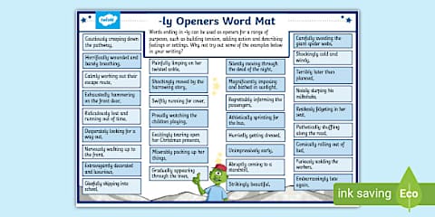 -ed Openers Word Mat