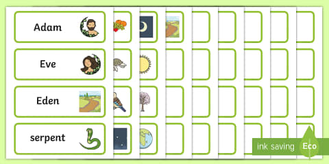 Adam and Eve Creation Story Role Play Masks - Adam, Eve, Eden, serpent ...