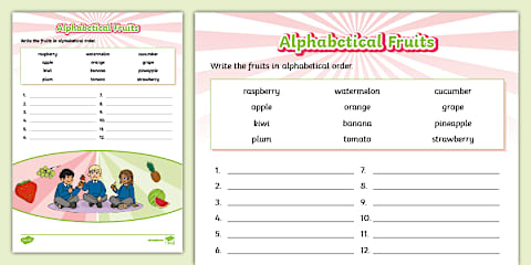 Alphabet Ordering Activities (Ages 5 - 6)