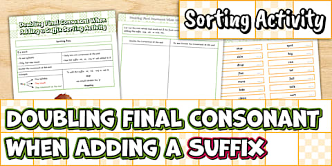 Doubling Rule PowerPoint: Adding -ing and -ed Suffixes