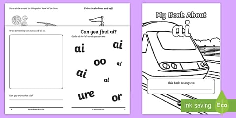 Ai Words Phonics Differentiated Worksheet Pack