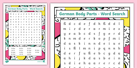 Körperteile Arbeitsblatt
