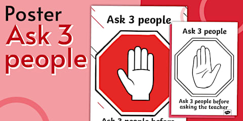 Ask Three Before Me A4 Display Poster