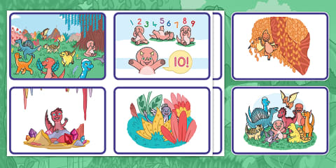 Dinosaur Story Sequencing Strips