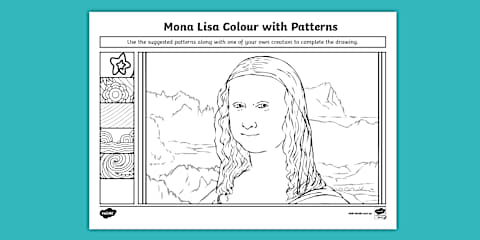 Mona Lisa Color by Number Worksheet