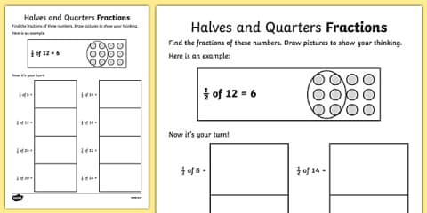 Halving Numbers to 100 Worksheet