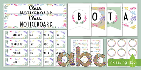 Colourful Botanical Themed Self-Registration Display Pack